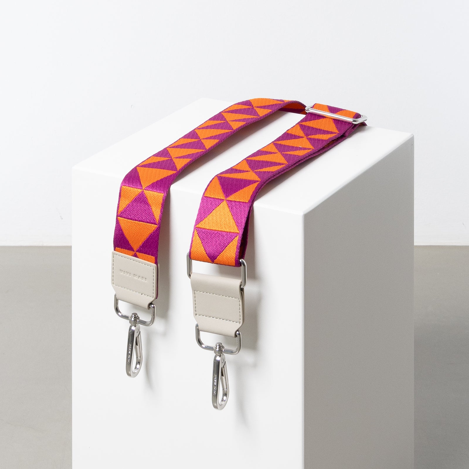 strap triangles magenta/orange - stone - VIVI MARI