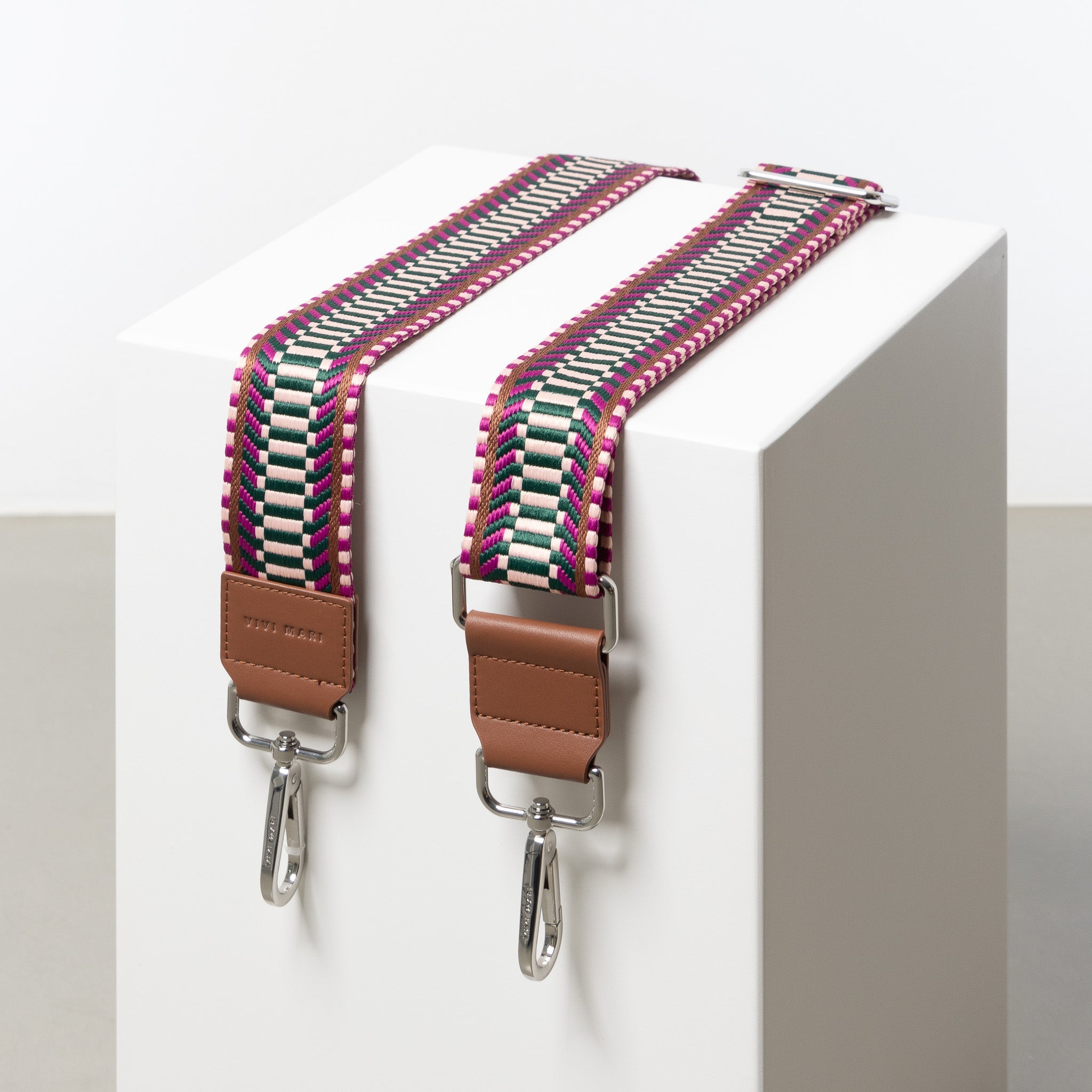 strap ethno multi magenta - tan - VIVI MARI
